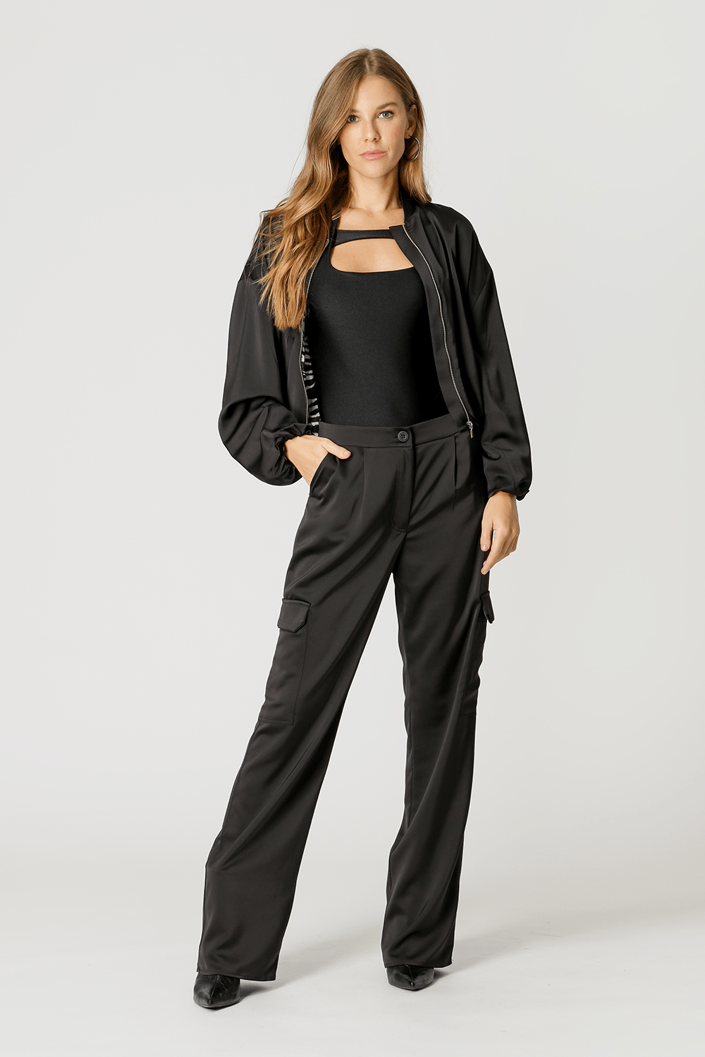 Calça Bolso Lapela - Preto - Trimix Online
