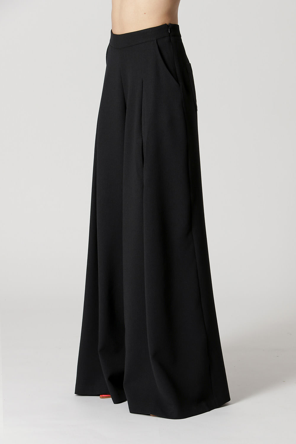Calça Pantalona Ampla - Preto - Trimix Online