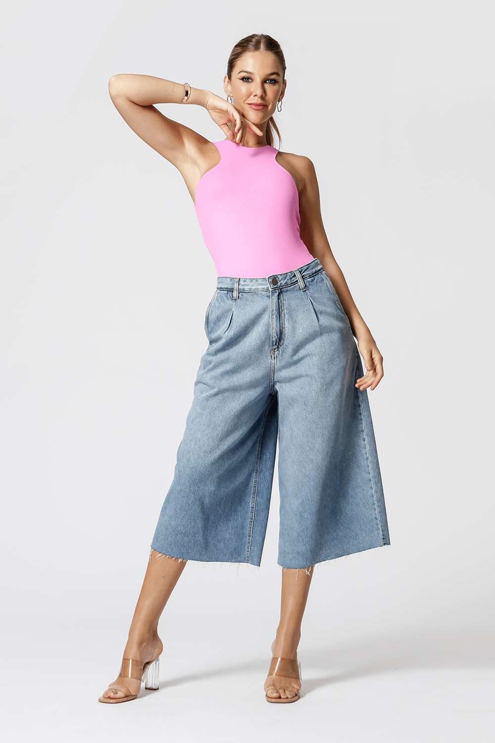 Body Básico Cavado - Pink Claro - Trimix Online